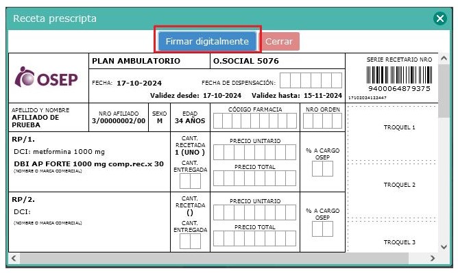 Curso: Prescripción de receta electrónica con Token y firma digital